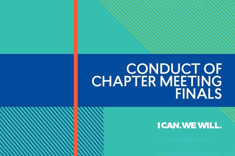Watch live: Conduct of Chapter Meeting Finals | National FFA Organization